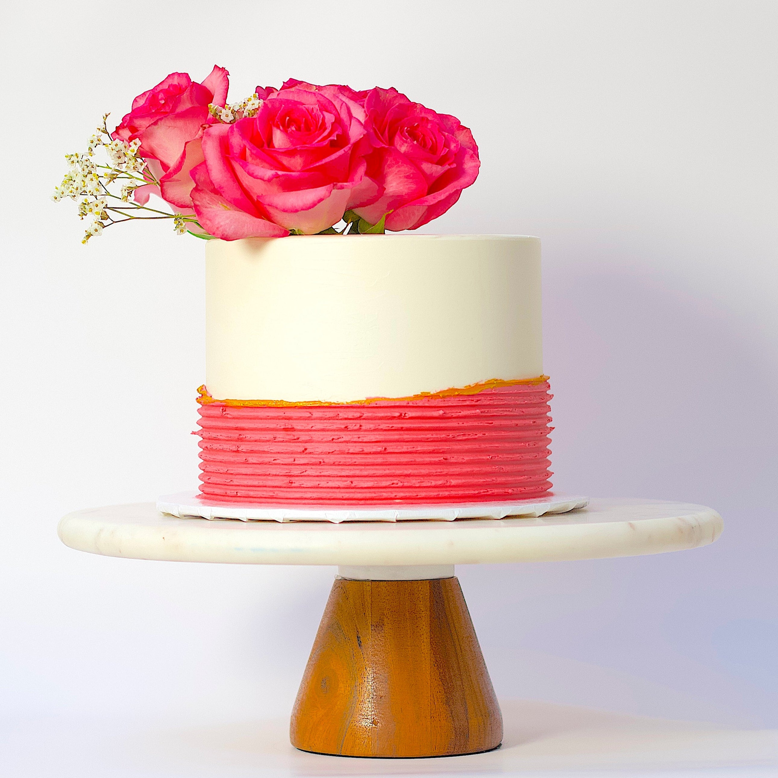 Blushing Rose Cake – Made by Hand Cakes